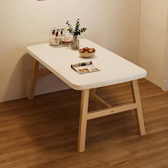 Generic Landhaus-Esstisch, Rustikaler K&uuml;Chentisch, Abgerundete Ecken, 15 Mm Dicke Tischplatte for Wohnzimmer, Esszimmer, B&uuml;Ro