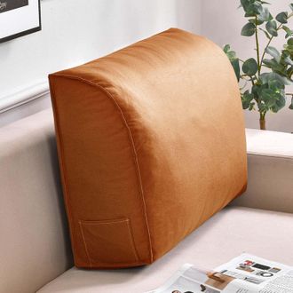 Generic Rückenkissen aus PU-Leder Sofa-Lesekissen wasserdichtes Keilkissen Rückenstützpolster weiche Lendenwirbelpositionierungs-Rückenlehnenkissen für das Sc