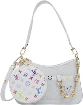 Louis Vuitton Sac bandouli&egrave;re Marellini en cuir Pre-owned - Femme - Pre-owned - Blanc - Taille: ONE Size
