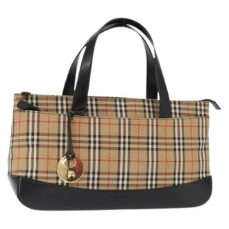 Burberry Sac &agrave; main en toile Pre-owned - Femme - Pre-owned - Beige - Taille: ONE Size