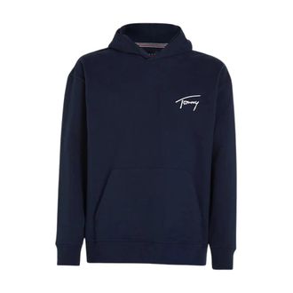 Tommy Jeans Signature Logo Relaxed Hoodie - - Sweatshirts & Hoodies - Herren - Blau - S