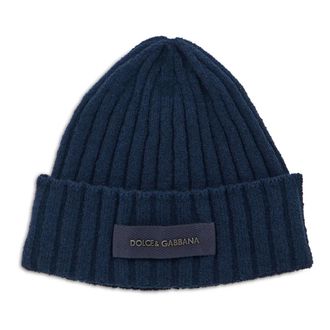 Dolce & Gabbana Homme, Accessoires, Bleu, Taille: ONE Size Bonnet en maille
