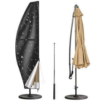 Mi Casa Sonnenschirm Schutzhülle, Sonnenschirmhülle Schutzhülle für Sonnenschirm 2 bis 4 M, Ampelschirm Schutzhülle Ampelschirm Hülle Gartenschirm Abdeckung, 