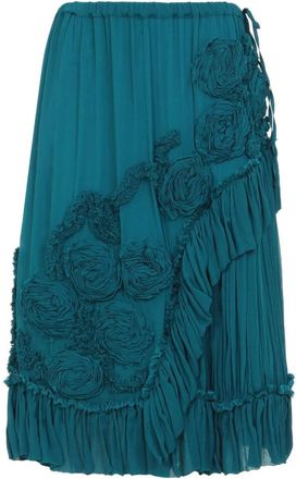 Dries Van Noten Femme, Jupes, Bleu, Taille: 38 FR Sammy Bis Midi Skirt