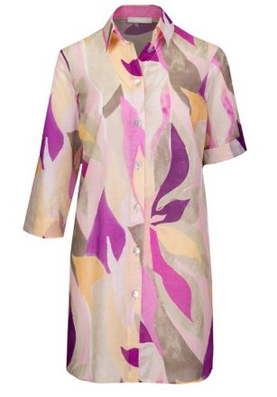 bianca Longbluse DAIRA mit modernem, floralen Muster in Trendfarben