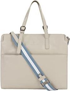 Dreimaster Sac de shopping en cuir Femme, Blanc cassé