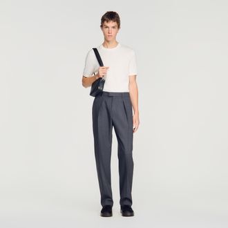 Sandro Weite Hose aus Wolle