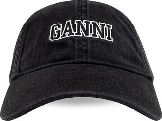 Ganni casquette &agrave; logo brod&eacute; - Noir