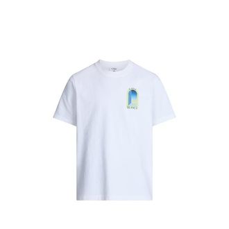 Casablanca T-shirt imprim&eacute; &agrave; col rond en coton organique