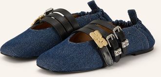 Ganni Mary-Jane-Ballerinas Sue blau