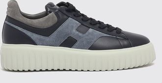 Hogan H-Stripes Leder- und Wildleder-Sneakers mit H-Logo und Plateausohle
