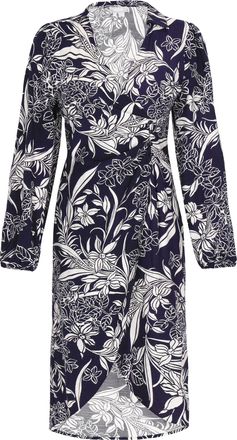 Usha Kleid Frauen marineblau cremewei&szlig;