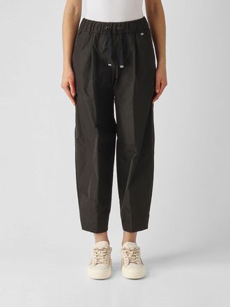 Herno Pantalon court en taffetas d&eacute;perlant &agrave; taille haute