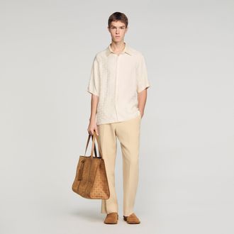 Sandro Chemise fluide square Cross