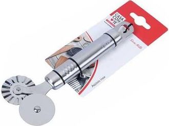 Pratesi DOPPELTES Stahl-NUDELSCHNEIDERAD cm.17X6,7, Multicolor, one Size