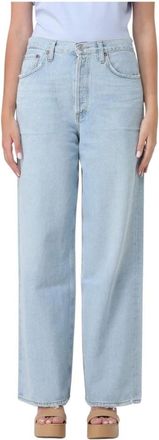 A Gold E Femme, Jeans, Bleu, Taille: W30 Jean en denim taille haute et coupe d&eacute;contract&eacute;e