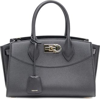 Ferragamo Femme, Sacs, Noir, Taille: ONE Size Top Handle Bag Small