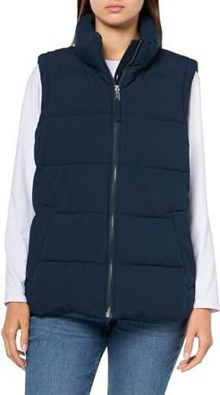 Tommy Hilfiger Zip Up Everyday Essential Comfortable Vest matelass&eacute;e, Navy, L Femme