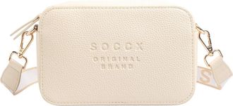 soccx Crossbody Bag mit Logo und Intarsia-Webriemen