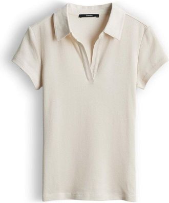 someday Kurzarmshirt Kleoh Polo aus Jersey mit Polokragen Mit Polokragen und softer Rippenstruktur