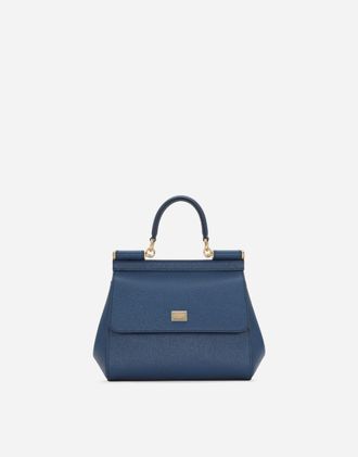 Dolce & Gabbana Henkeltasche Sicily Mittelgro&szlig; - Frau Handtaschen Blau Onesize