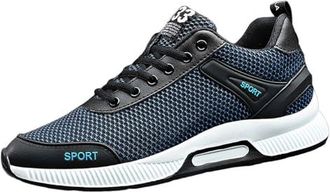 Generic Chaussures de sport pour homme - Baskets invisibles - Chaussures de sport en maille avec lacets - Légères et aérées - Chaussures de course - Semelle s