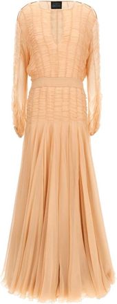 Giovanni Bedin Femme, Robes, Rose, Taille: 38 FR Longue Robe en Mousseline de Soie