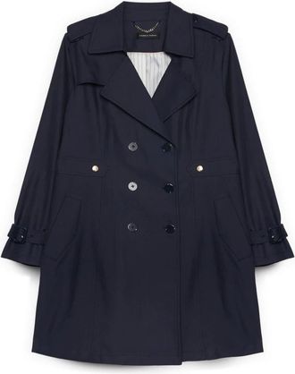 Fiorella Rubino Femme, Manteaux, Bleu, Taille: 44 FR Trench-coat crois&eacute;