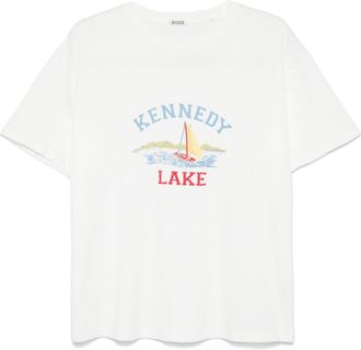 Bode T-Shirt mit Kennedy Lake-Print - Weiß