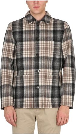 Aspesi Homme, Vestes, Multicolore, Taille: L Col Boutonn&eacute; Classique Pla