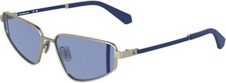 Calvin Klein CA-38307 Metal Frame Sunglasses - Gray