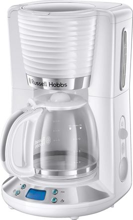 Russell Hobbs Filterkaffeemaschine Inspire White 24390-56, Wei&szlig;, Metall, Kunststoff, Glas, 1,25 L,1250 ml, 23.7x34.9x21.2 cm, K&uuml;chenger&auml;te, Kaffeemaschinen & Zubeh&ouml;