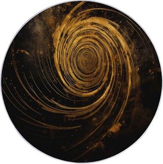 Generic Tapis Rond de Salon Luxe Vortex Luxe Abstrait pour Salle &agrave; Manger Bureau Lavable en Machine et Poil Court 120 cm (Round) Tapis Chambre avec Dos Antid&eacute;