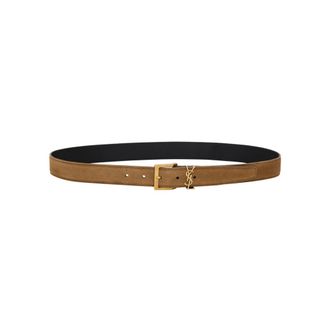 Saint Laurent Cassandre G&uuml;rtel - - Accessories - Herren - Braun - 80 CM