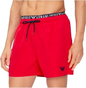 Emporio Armani Homme, Maillots de bain, Rouge, Taille: S Eagle Maillot de bain