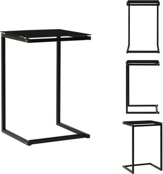 vidaXL Beistelltisch Schwarz 40x40x60 cm Hartglas - Beistelltisch - Nachttisch - Wohnzimmertisch - Sofa Tisch - Hartglastisch