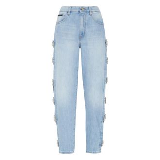 Philipp Plein Femme, Jeans, Bleu, Taille: W26 Jeans Mom Fit