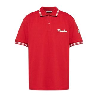 Moncler Homme, Tops, Rouge, Taille: XL Polo avec logo