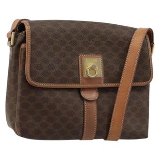 Celine Pre-owned Vintage Macadam Canvas Shoulder Bag - Femme - Pre-owned - Brun - Taille: ONE Size