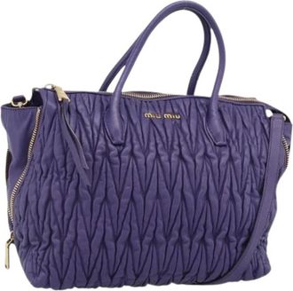 Miu Miu Sac bandouli&egrave;re Pre-owned - Femme - Pre-owned - Violet - Taille: ONE Size