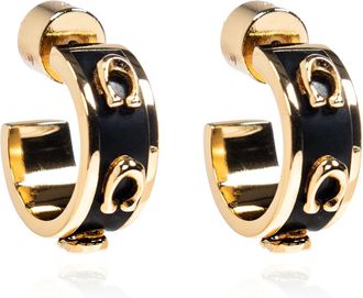 Coach Femme, Accessoires, Jaune, Taille: ONE Size Boucles doreilles avec logo