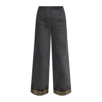 Burberry Weitgeschnittene Hosen - - Trousers - Damen - Grau - XS