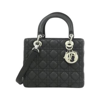 Dior Pre-owned Lady Dior Calf Handbag - - Pre-owned - Damen - Schwarzk - ONE SIZE