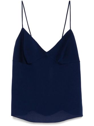 Elie Saab caraco en soie - Bleu