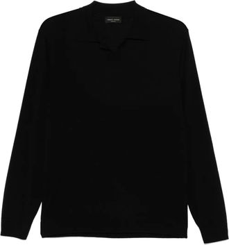 Roberto Collina t-shirt en laine m&eacute;rinos - Noir