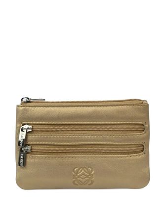 Loewe 1990-2000s mini Anagram Clutch - Gold