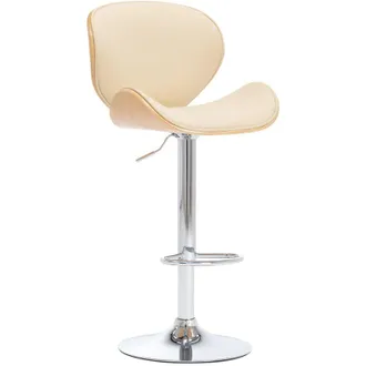 vidaXL Vidaxl - Tabouret de bar Cr&egrave;me Similicuir