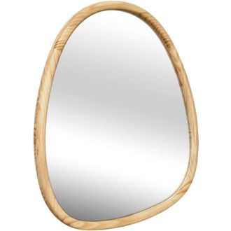 Sweeek Sweeek - Miroir organique en bois de sapin 55cm couleur naturelle charlie l 55 x l 50 x e 3cm