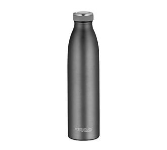 Thermocafé by Thermos TC BOTTLE stone grey mat 0,75l, Isolierflasche aus Edelstahl, kohlensäurefest, 12h heiß 24h kalt, Auslaufsicher, für Schule, Unterwegs & Büro