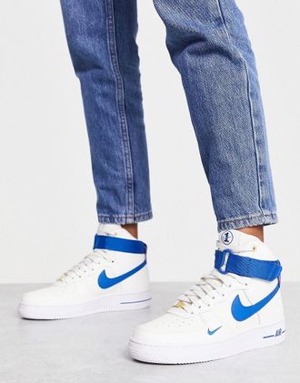 Nike Air Force Hi SE 40th Anniversary - Baskets montantes - Blanc/geai bleu